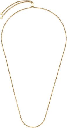 Leonardo Halskette Clip & Mix Liv - Venezianer-Kette aus goldfarbenem Edelstahl - lange schlichte Kette mit Schieber-Verschluss - auch als Y-Kette tragbar - Da