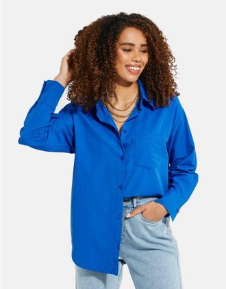 Threadbare Flanellbluse THB Delialah mit Manschetten und Kent-Kragen
