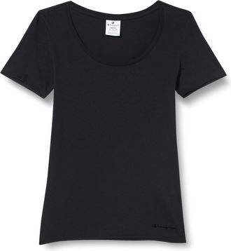 Champion Damen Legacy Minimalist Resort W-Regular S/S Crewneck T-Shirt, Schwarz, X-Small