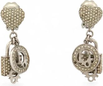 Dior Ohrringe - DIOR HERZLOGO H&Atilde;NGENDE OHRRINGE AUS SILBERMETALL - Gr. unisize - in Silber - f&uuml;r Damen