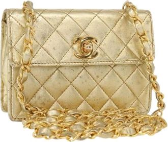 Chanel Mini Sac en Cuir Pre-owned - Femme - Pre-owned - Jaune - Taille: ONE Size