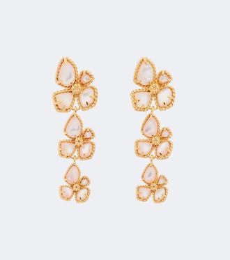 Zimmermann Boucles doreilles Bloom en plaqu&eacute; or et nacre