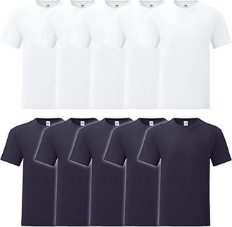 Fruit Of The Loom Iconic T Lot de 10 t-shirts pour homme Taille S à 5XL, Lot de 10 couleurs A13, L