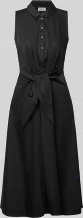 Comma Midikleid mit Umlegekragen