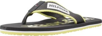 Tommy Hilfiger Tongs Homme Patch Hilfiger Beach Sandal Tongs, Gris (Dark Ash), 40