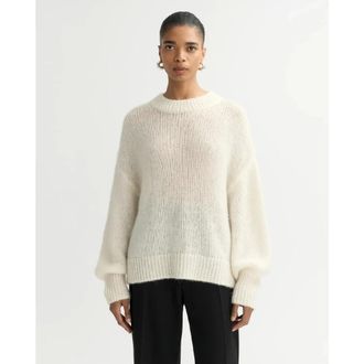 Soft Goat Femme, Pulls, Blanc, Taille: 38 FR Pull en maille &agrave; col rond