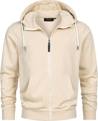 Indicode Herren INChristos Sweatjacke mit Kapuze und Rei&szlig;verschluss | Hooded Jacket Kapuzenjacke f&uuml;r M&auml;nner Fog, XL