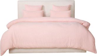 Lovely Casa Lovely Casa - Housse de couette + taies gaze de coton lave 220 x 240 cm Douce rose