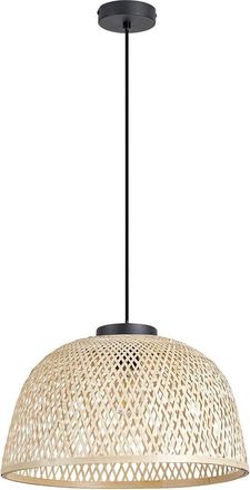 Rabalux Rabalux 72025 Hängeleuchte RATTAN Metall/Holz schwarz Rotan natural E27 1 X max.25W H:120cm Ø40.5cm dimmbar