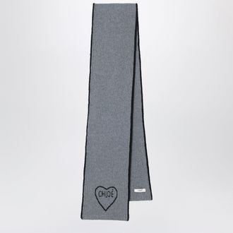 Chlo&eacute; grauer Schal aus Wolle und Kaschmir von Encoeur