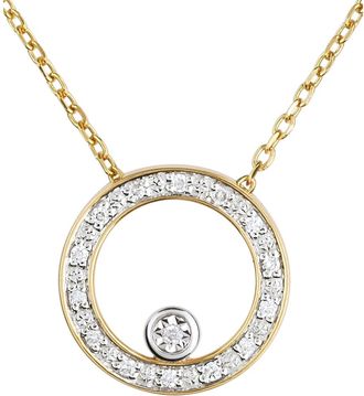 Edenly Collier Eleganter Kreis Gelbgold