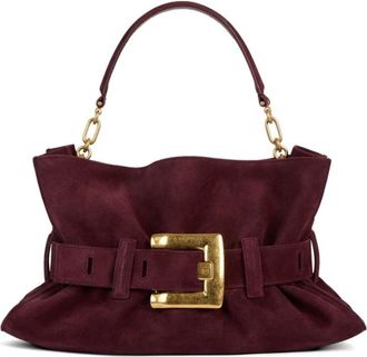 Balmain Femme, Sacs, Rouge, Taille: ONE Size Sac Medium Anthem en cuir su&egrave;de