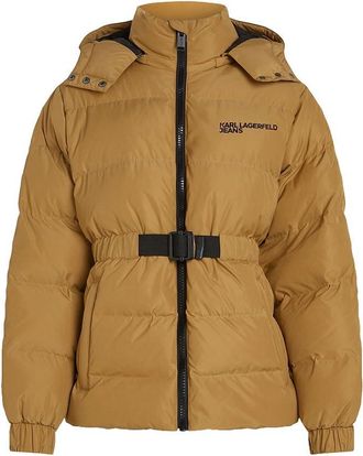 Karl Lagerfeld belted puffer, CHIPMUNK, M