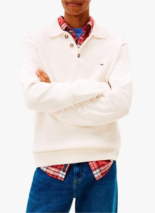Tommy Hilfiger Pull col polo boutonn&eacute; en coton