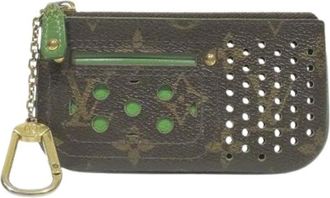 Louis Vuitton Pre-owned Monogram Perfo Pochette Cles &Eacute;tui &agrave; Monnaie - Femme - Pre-owned - Brun - Taille: ONE Size