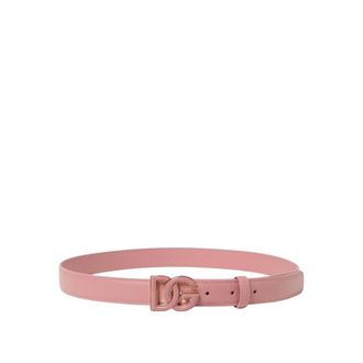 Dolce & Gabbana Femme, Accessoires, Rose, Taille: 85 CM Ceinture en cuir rose avec boucle DG