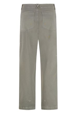 ASKK NY Paint-Splatter Cotton Trousers - Green