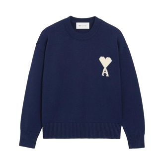 Ami Homme, Pulls, Bleu, Taille: S Pull ras du cou Ami De Coeur