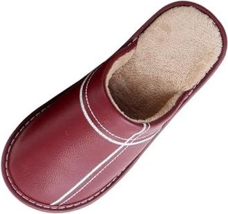 Generic Pantoufles dhiver en Coton imperm&eacute;ables pour Femmes, Chaudes et Confortables,Burgundy,38 EU