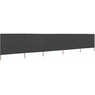 vidaXL 5-teiliges Windschutzgewebe 600 x 80 cm Anthrazit Vidaxl