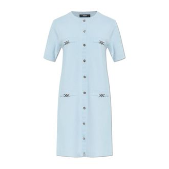 Versace Kleid mit Ziertaschen - - Dresses - Damen - Blau - M