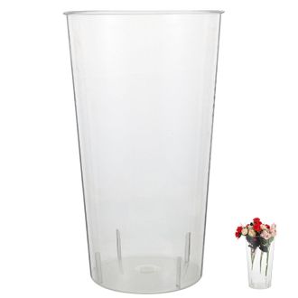 BESPORTBLE Runde Acrylvase Transparent Robuste Blumenvase Mittelgro&szlig; aus Acrylglas Dekorativer Blumenhalter f&uuml;r Zuhause und Blumenl&auml;den Witterungsbest&auml;ndig und L