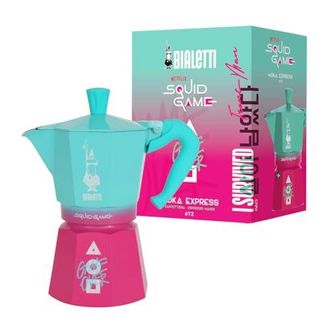 Bialetti Moka Express Squid Game 6 Tasses, Ne convient pas à lInduction, 270ml, Aluminium