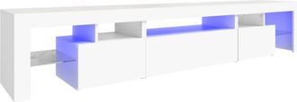 vidaXL TV-Schrank mit LED-Leuchten Wei&szlig; 215x36,5x40 cm Vidaxl
