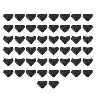 Filfeel 50 St&uuml;ck Einweg Unterw&auml;sche, Tragbare Reise Unterw&auml;sche, Einweg H&ouml;schen f&uuml;r Outdoor Tourismus, Hotel, Reise, SPA Salon (schwarz), Freie Gr&ouml;&szlig;e