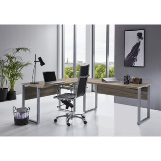 BMG M&ouml;bel BMG M&ouml;bel Winkelschreibtisch, Office Edition, Eckschreibtisch, Eiche Sonoma