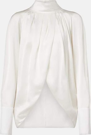 Balmain Bluse aus Seidensatin