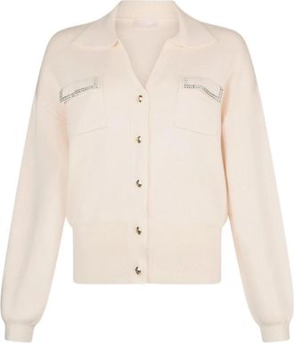 Liu Jo Femme, Pulls, Beige, Taille: 40 FR Cardigan avec poches