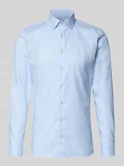 Olymp No. 6 Super Slim Fit Business-Hemd mit Kentkragen und Strukturmuster