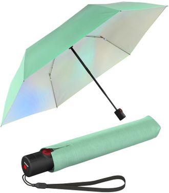 Knirps Taschenschirm U.200 Ultra Light Duomatic mit UV- und Hitzeschutz mit irisierender Beschichtung - mint