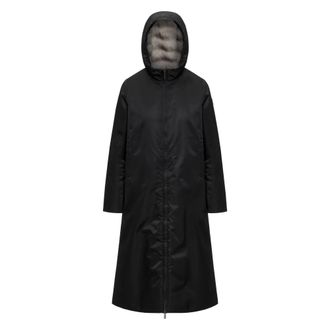 K-Way Parka Oller Shiny Twill avec Fourrure - Femme - Manteaux - Noir - Taille: 38 FR