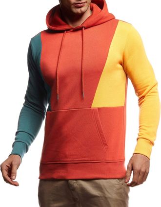 LEIF NELSON Herren Hoodie Pullover mit Kapuze Kapuzenpullover f&uuml;r M&auml;nner Pulli Longsleeve Sweatshirt Langarm Slim Fit LN8348; Gr&ouml;&szlig;e XXL, Tile