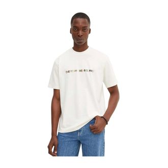 Sunnei Sunnei - T-shirt brod&eacute; avec logo - Homme - Tops - Beige - Taille: XS