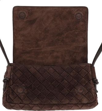 Bottega Veneta Womens Shoulder Bag Notturno Brown Leather