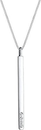 Elli Collier Femme Geo Simple et Cristal - (925/1000) Argent