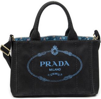 Prada Crossbody Bags - Small Canapa Tote - Gr. unisize - in Schwarz - f&uuml;r Damen