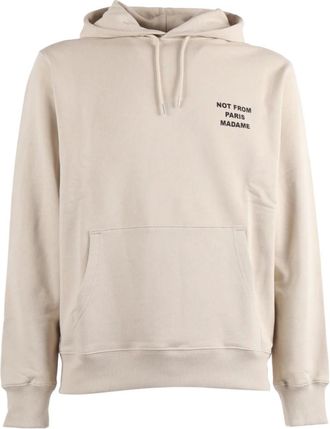 Dr&ocirc;le de Monsieur Homme, Sweatshirts et sweats &agrave; capuche, Beige, Taille: S Le Sweat &agrave; capuche Slogan