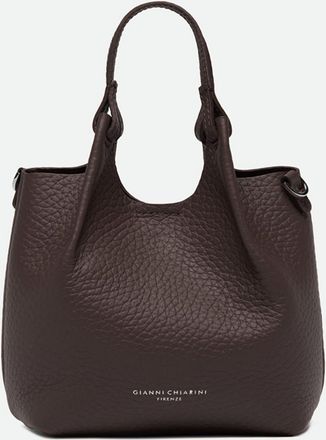 Gianni Chiarini Dua Mini-Handtasche aus geh&auml;mmertem Leder mit doppeltem Henkel