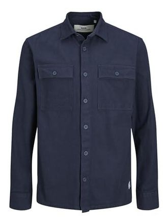 Jack & Jones Rddbrady Solid Overshirt L/S Sn Homme Chemise de loisirs, Ombre Blue, M