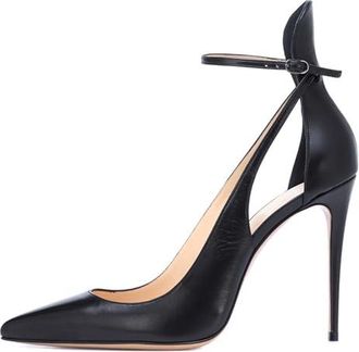 Generic Escarpins à Talons Hauts et Bout Fermé pour Femmes, avec Boucles Décoratives et Bride à la Cheville Talons Aiguilles Chaussures de Bal Sexy à Talons H