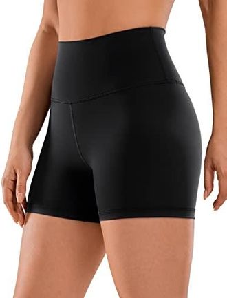 CRZ YOGA Femme Short Cycliste Sport Décontracté Legging De Yoga Sport Taille Haute Pantalon - 10cm Noir 40