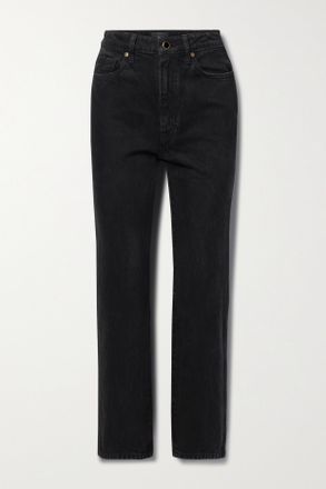 Khaite Jean Droit Raccourci Taille Haute Abigail - Noir