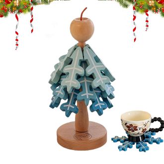 Generico Untersetzer aus Holz | Hitzebest&auml;ndige Topfuntersetzer f&uuml;r die K&uuml;che, zusammenklappbar, f&uuml;r Zuhause, Restaurant, Wohnung, K&uuml;che, Pfannen, Teller, Tell