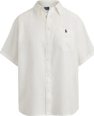 Ralph Lauren Femme, Blouses et Chemises, Blanc, Taille: 42 FR Chemise oversize en lin