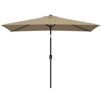 vidaXL Vidaxl - Parasol dext&eacute;rieur avec m&acirc;t en m&eacute;tal 300x200 cm taupe
