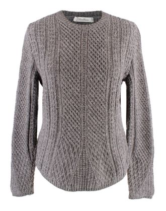 Max Mara Max Mara Grey Wool Blend Jumper Size M